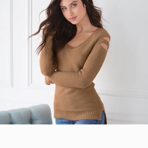 VENUS | Sweaters | Venus Camel Sweater With Stylish Cutouts | Poshmark